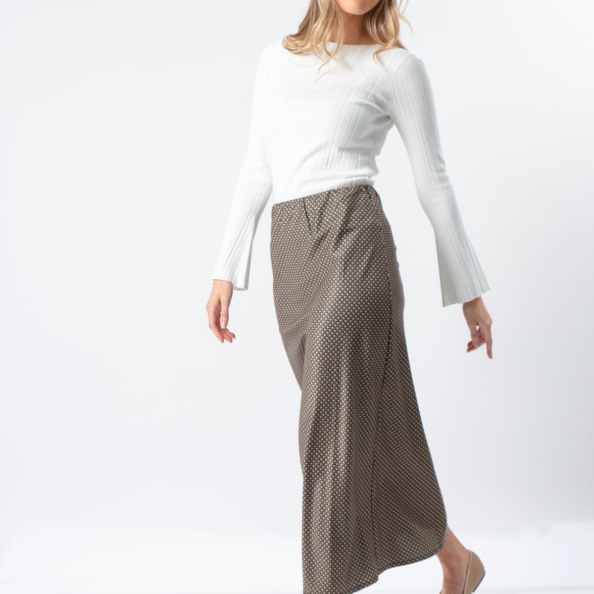 Susanna Skirt - Safari Houndstooth – Stella+Gemma-AU
