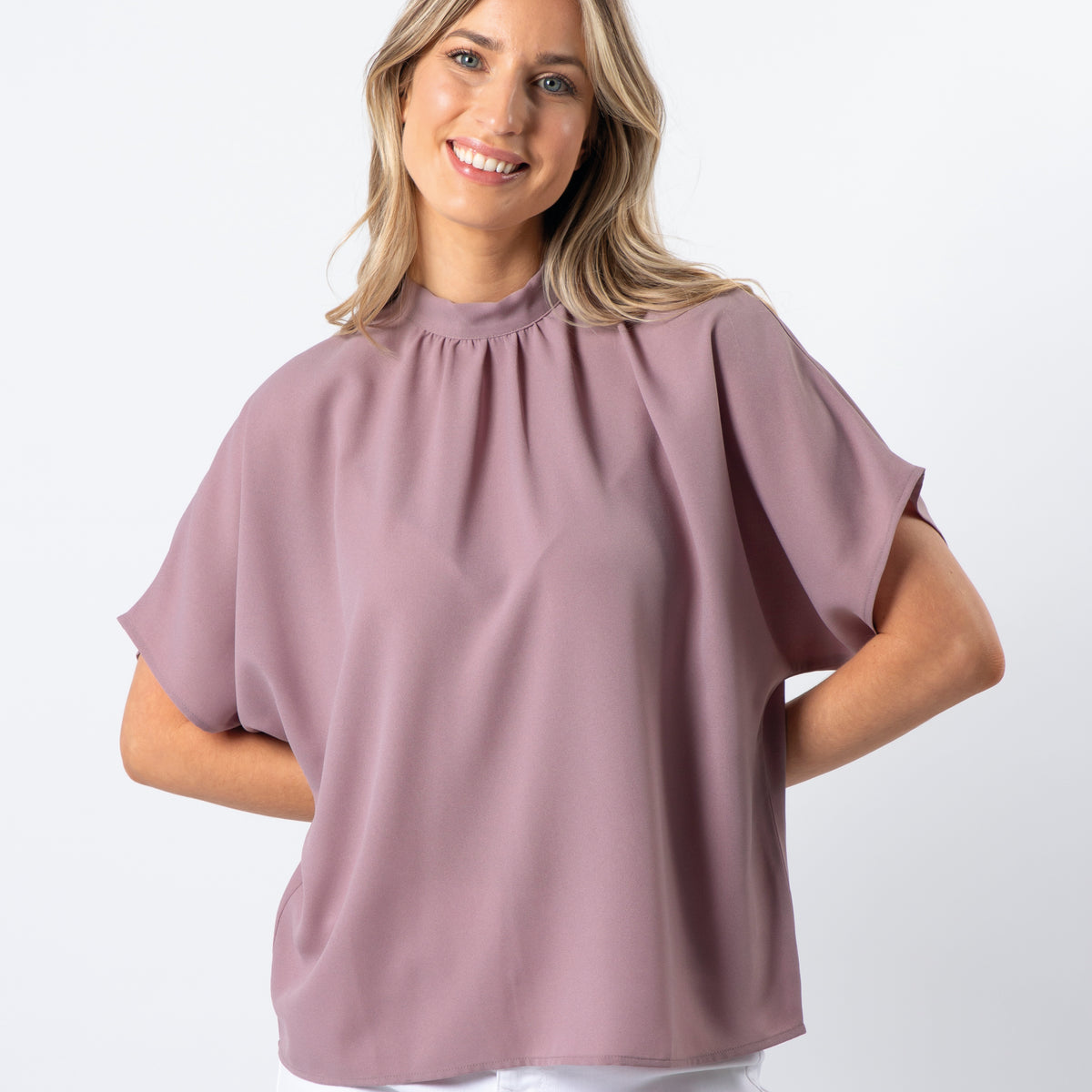 STELLA ESSENTIALS Giovana Blouse - Iced Plum – Stella+Gemma-AU