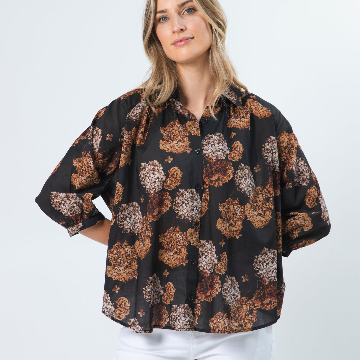 Mira Top - Dried Hydrangeas – Stella+Gemma-AU